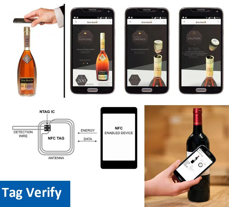 ISO14443A Passive HF NFC Tamper Proof Tags for Anti-counterfeiting