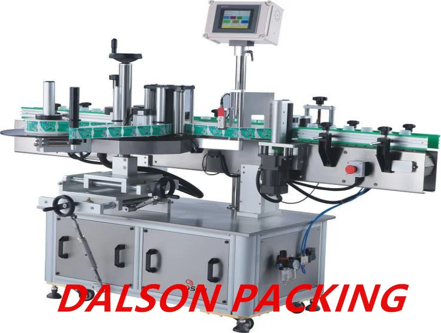 Automatic Adhesive Label Labeling Labeler Machine For Food Pet Round ...