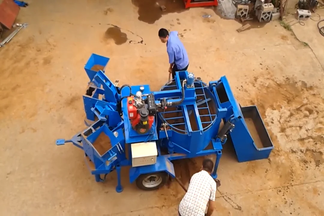 New Products Diesel Engine M7mi Twins Interlocking Clay Earth Mud Block ...