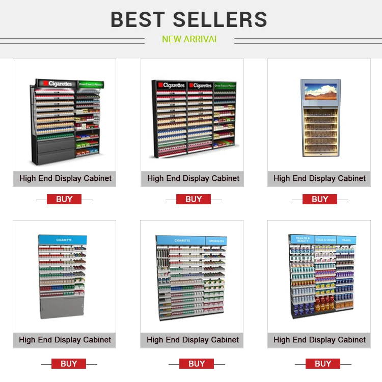 Wall Mount Cabinet Aluminum Free Standing Corrugated Shelf Cigarettes ...