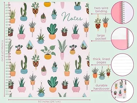 A5 Small Notebooks College Ruled Lined Journal Spiral Flower Notebook ...