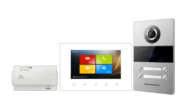 Gvs Vdp 2 Wire Ip Tcp Ips Video Intercom System Indoor Monitor 7 Inch Door Bell 2 Wire Analog ...