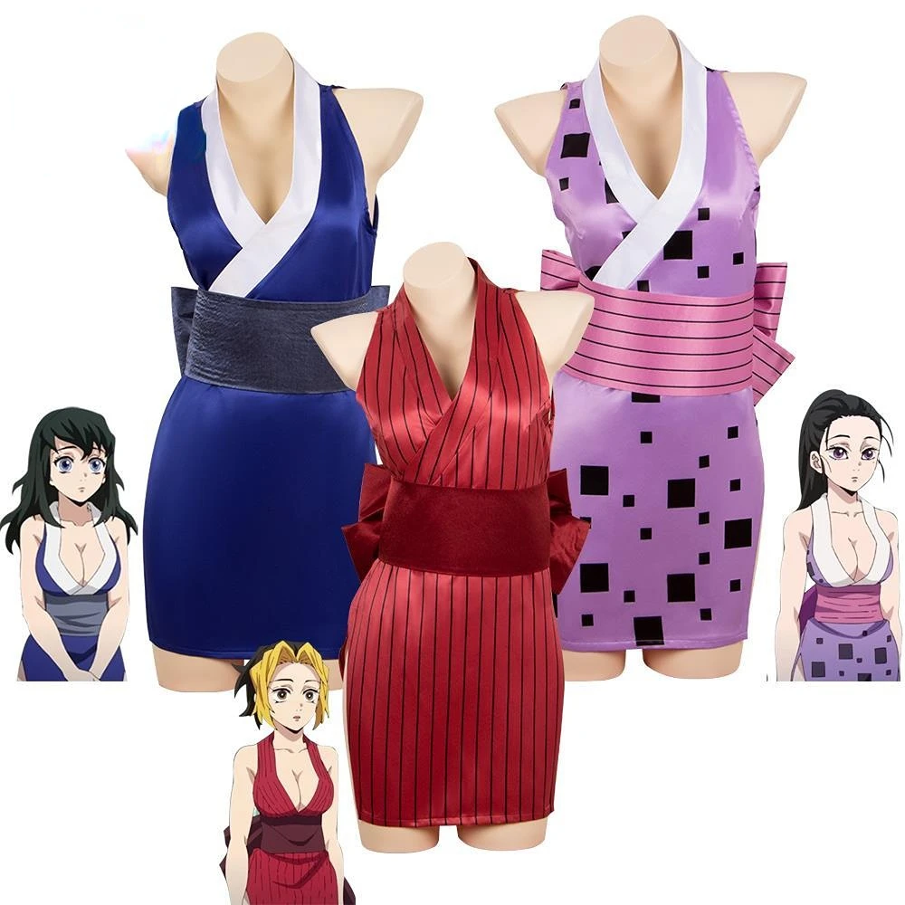 2024 Anime Suma Hinatsuru Makio Cosplay Costume - Uzui Tengen Wives ...
