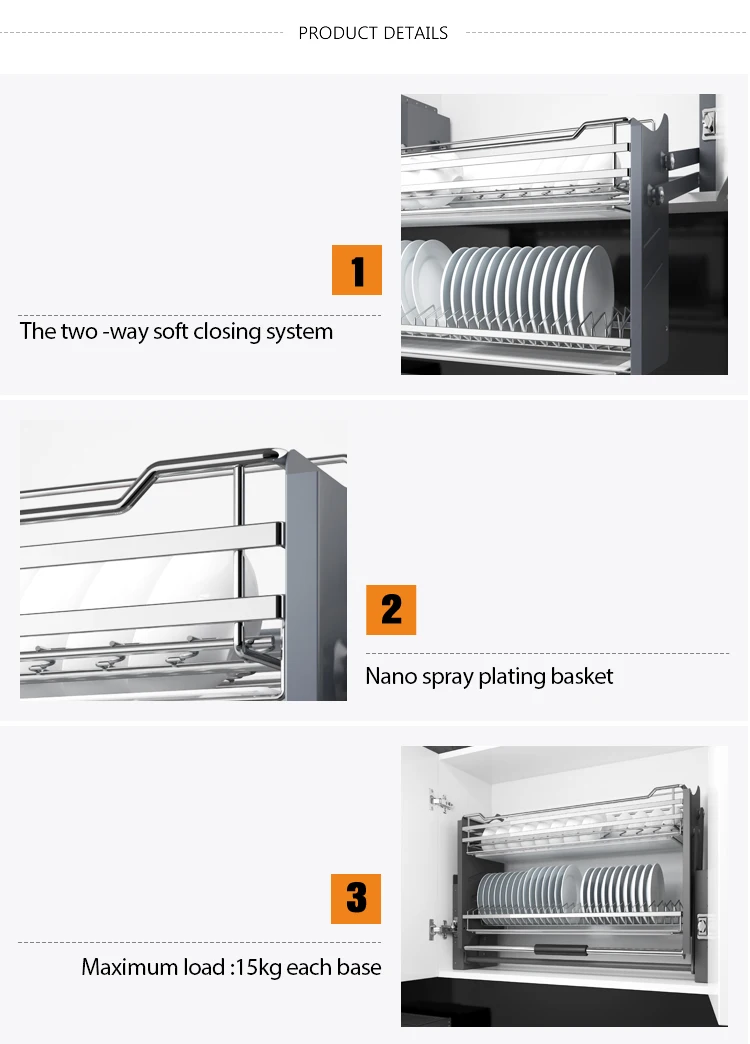 Wall Cabinets Pull Dish Drainer Organizational Storage Kitchen Cabinets ...