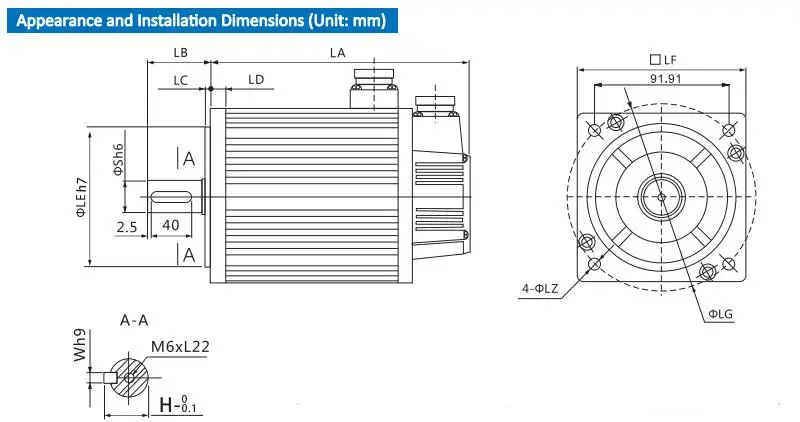 Lichuan Servo 110ST-M05030 1.5KW Servo Motor with Brake 5Nm 3000rpm 1.5 ...