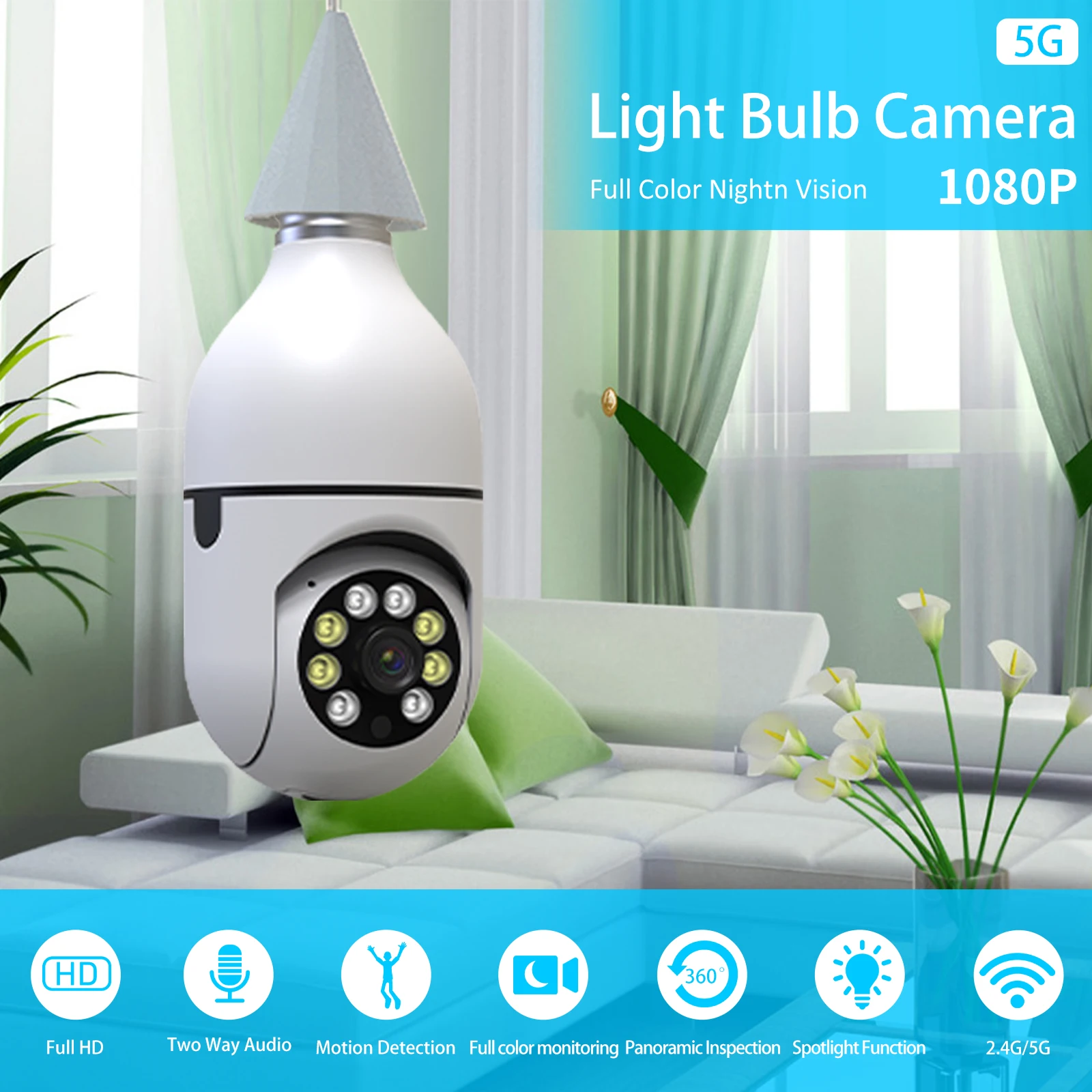 1080P HD Hot Selling Smart Home Security Camera Two Way Audio WIFI CCTV ...