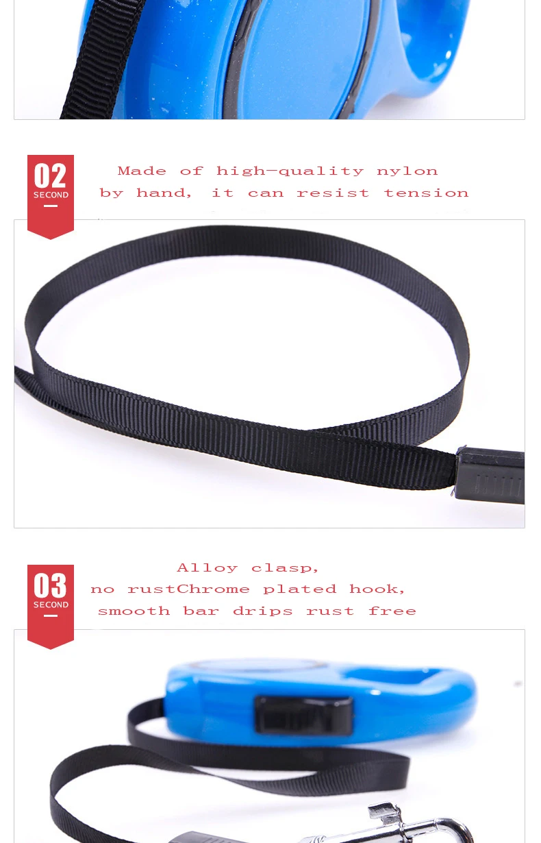 3M 5M Automatic Pet Leash Retraction Rope Dog Automatic Leash ...