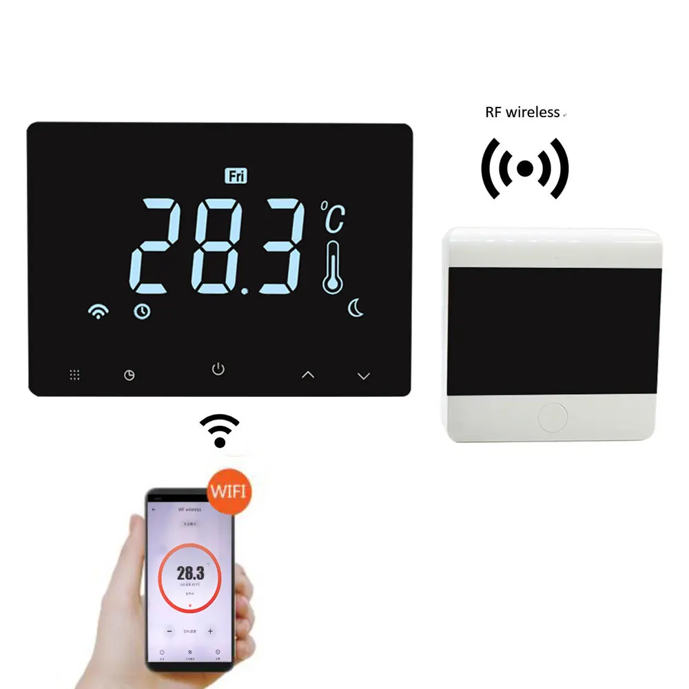 Mobile Wifi Control Rf Wireless Gas Water Heating Boiler Thermostat ...