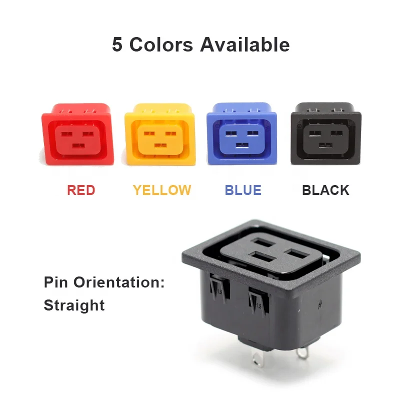 Iec 60320 C19 Pdu Socket Connector Ac Power Socket For Rack Power