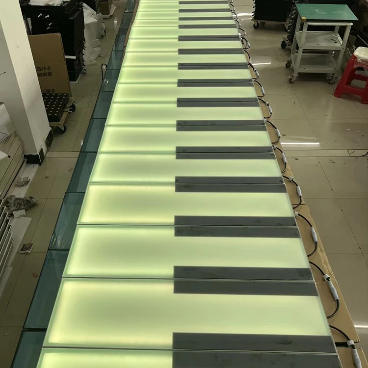 Dmx 512 Rgb Light Stage Piano Dance Tiles /portable Mirror Piano Mat ...