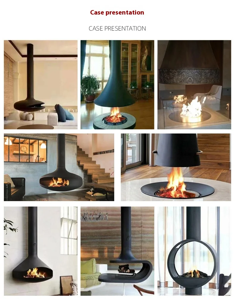 Modern 3D Atomized Artificial Fire Fireplace Metal Flying Saucer Design ...