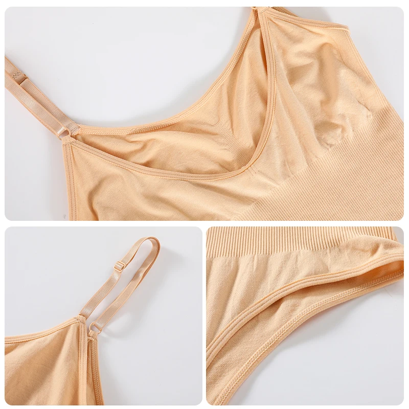 One-piece Body Shaper Tummy Controller Corset Suspender Seamless Thong ...