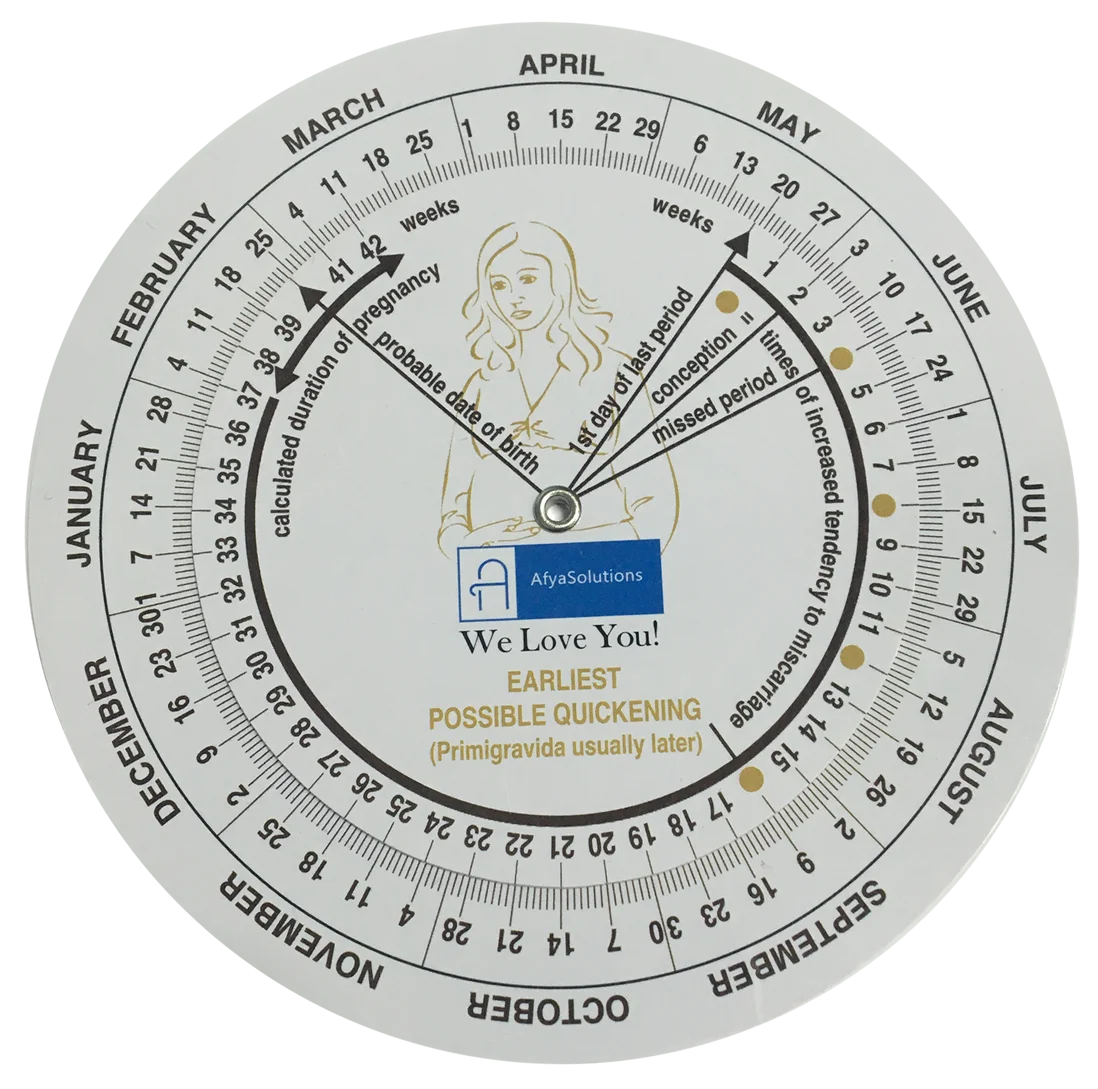 Wholesale BMI Medical Pregnancy Calculator Wheel for OB/GYN