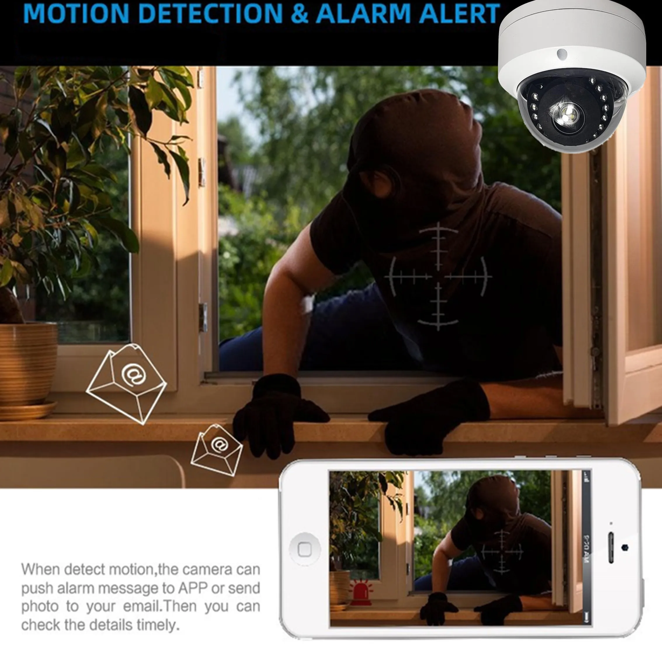 8MP 4K POE NVR Kit CMOS Sensor Infrared Night Vision Outdoor Wired ...