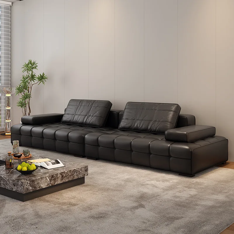 Modern Italian Style Lawrence Sofa Set Simple Straight Design for Large ...