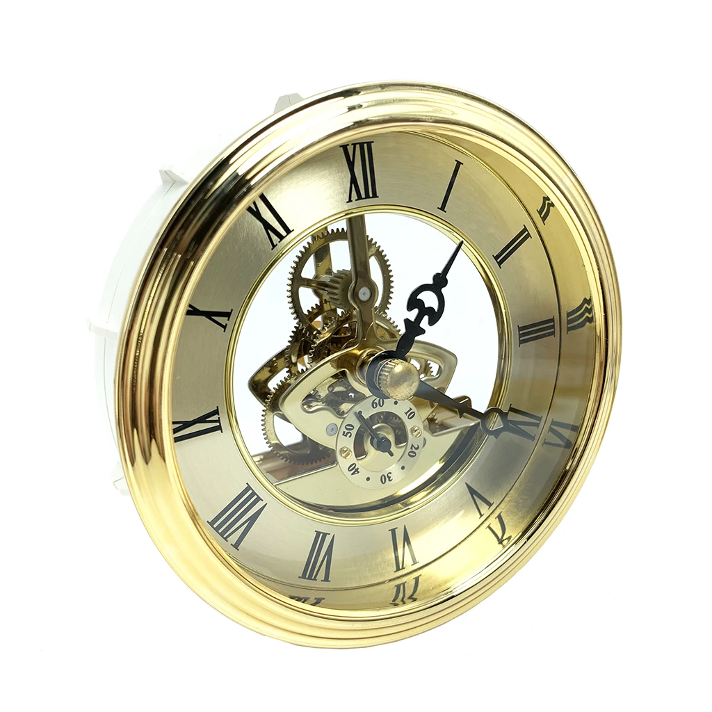 97mm Gold Transparent Skeleton Clock Insert with Gold Bezel| Alibaba.com