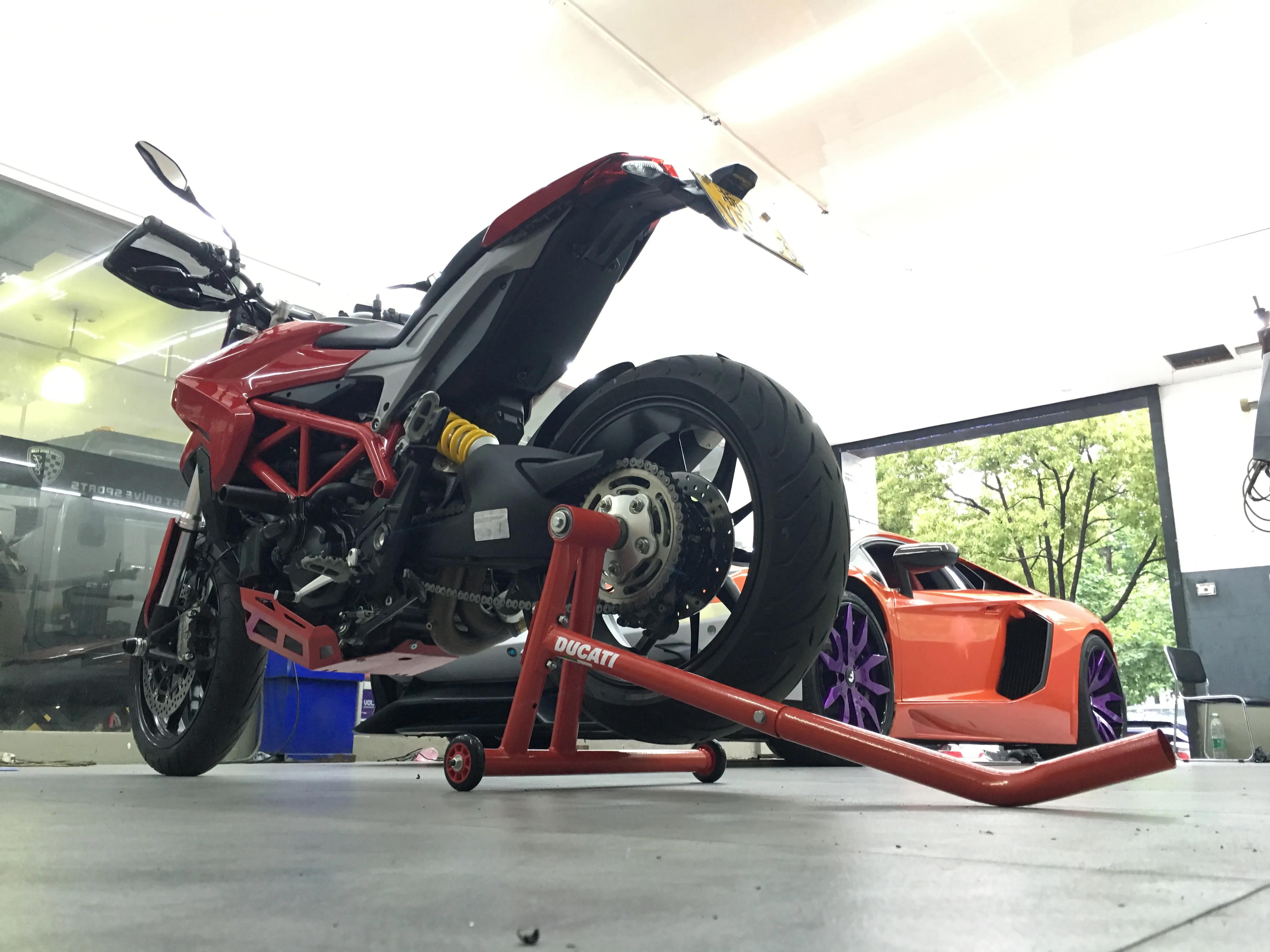 Liftool Motorcycle Stand Triangle Bracket Motorcycle Single Arm Stand ...