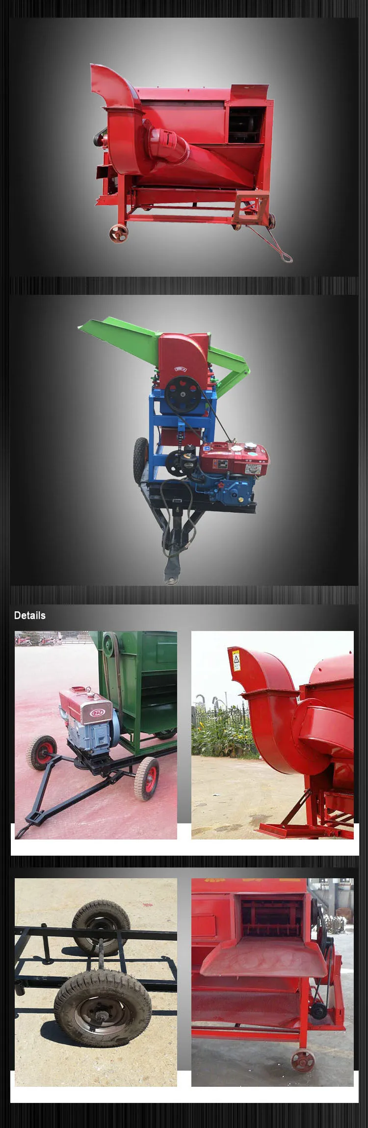 Motorized Mobile Solar Powered Rice Thresher - NKUN