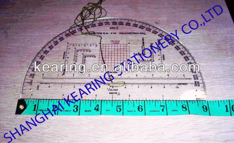 Kearing,Map Reading Protractor Rectangular 6in,Square Protractor,#kmp ...