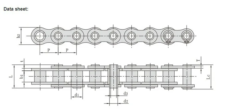 Heavy Duty Stainless Steel Hollow Pin Roller Chain 08bhp 08bhpss With ...