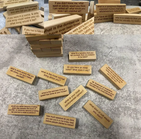 Jenga Game Ice Breaker Jenga With Questions Ice Breaking Game 54 Pieces ...