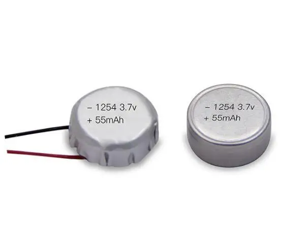 Rechargeable 1254 3.7V 55mAh Li-ion Battery for TWS - Solid State ...