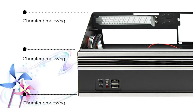 Itx Case Brushed Aluminum Panel Portable Mini Computer Case Horizontal ...