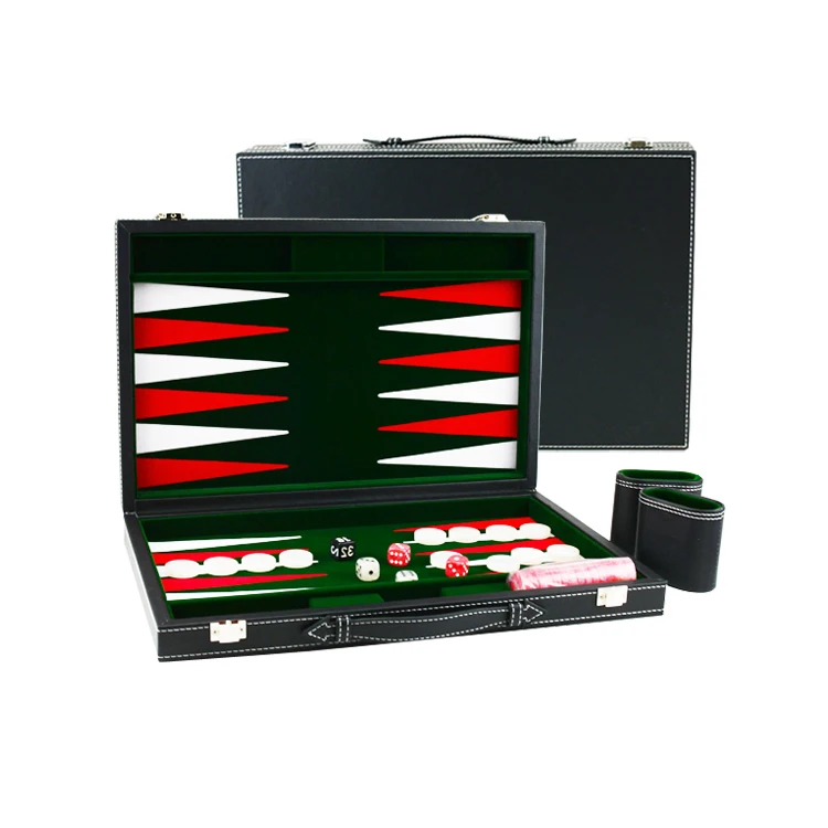 Custom PVC PU Leather Backgammon Set - Durable & Stylish