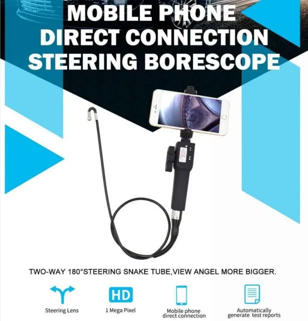 2ways Articulating Mobile Phone Video Borescope With 5.5mm 1m Cable ...