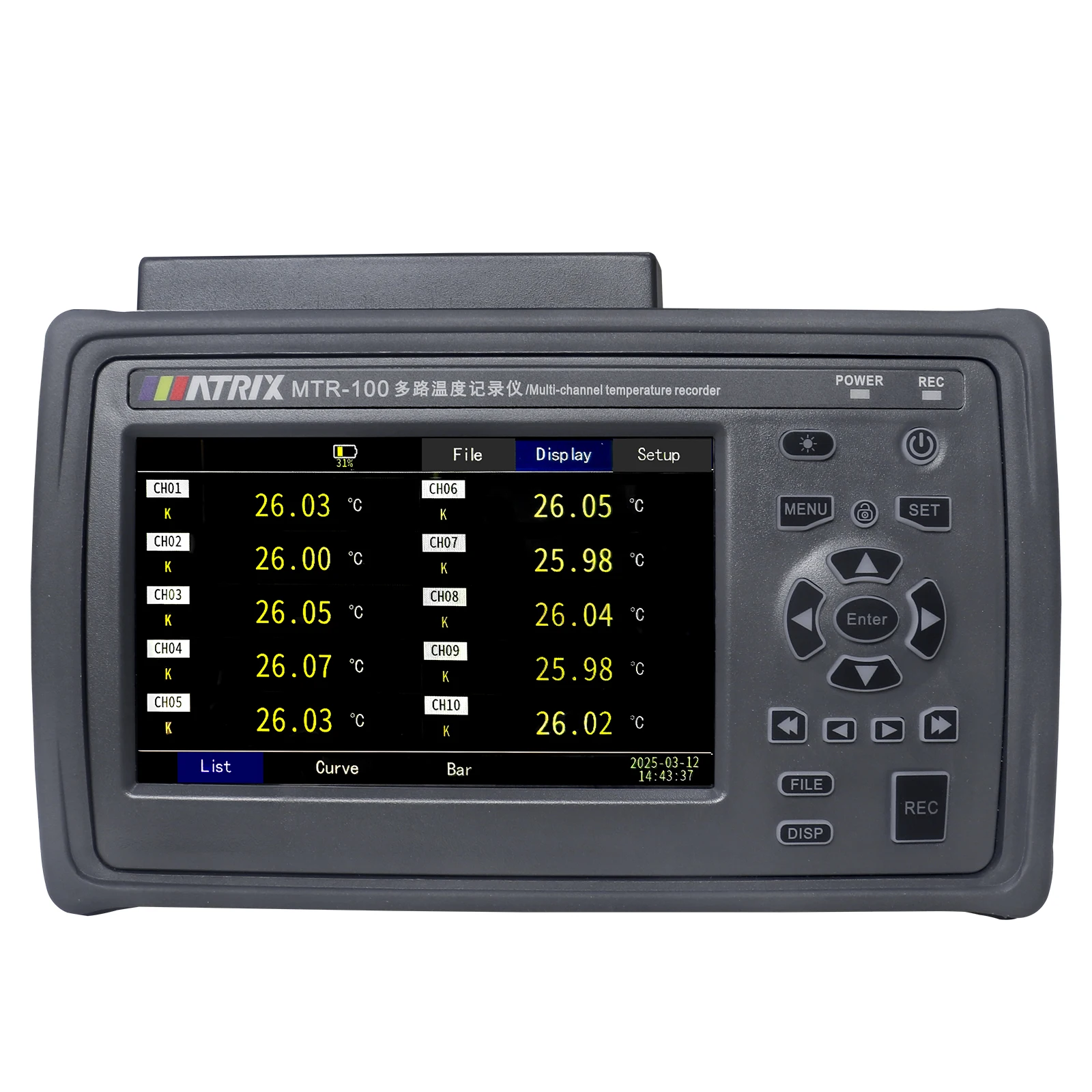 MATRIX MTR100 10 Channel Touch Screen Temperature Controller Data ...