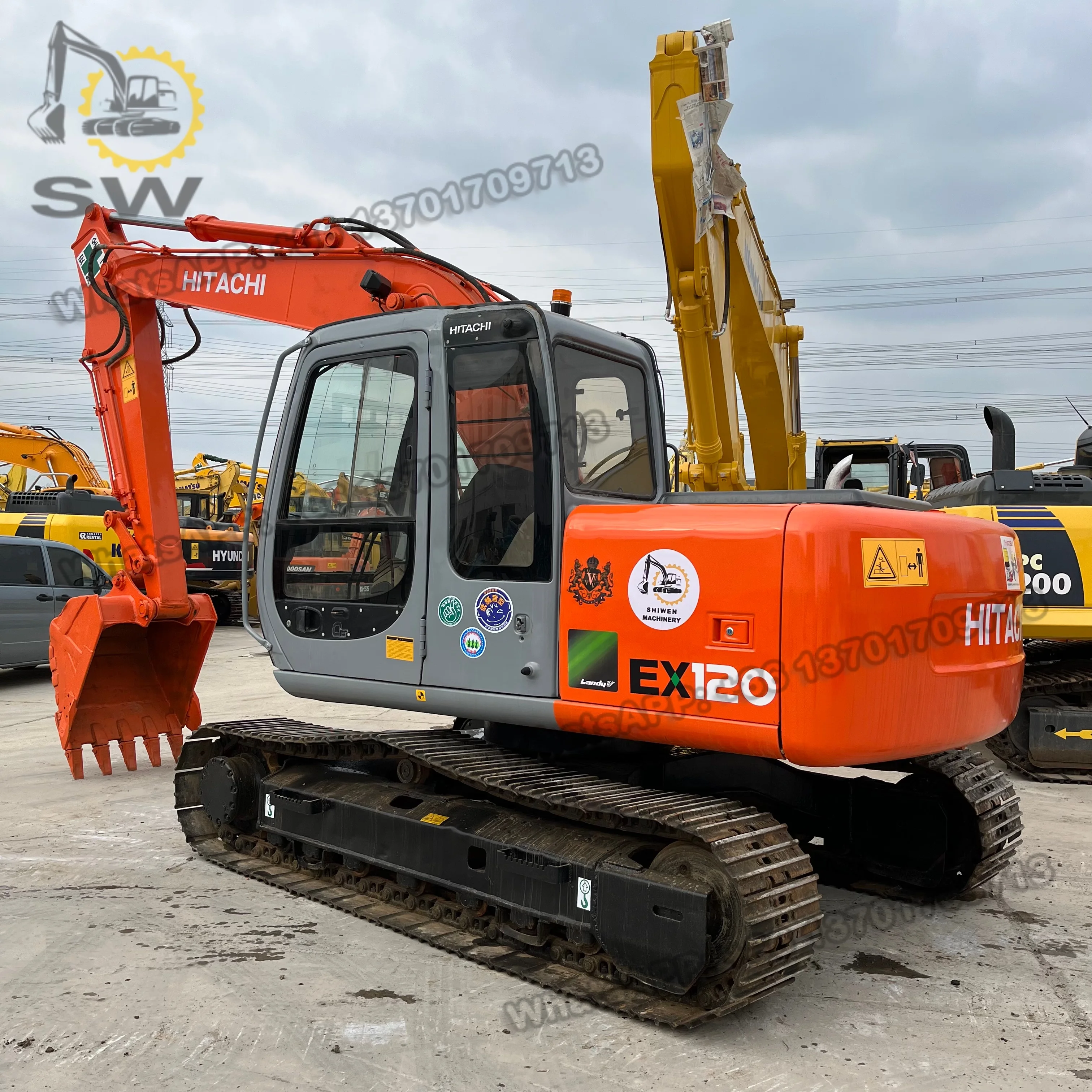 Used Hitachi Ex120-5 Excavator,12 Tons Ex120 Ex120-5 Ex100-5 Ex120-1medium Backhoe Excavator ...