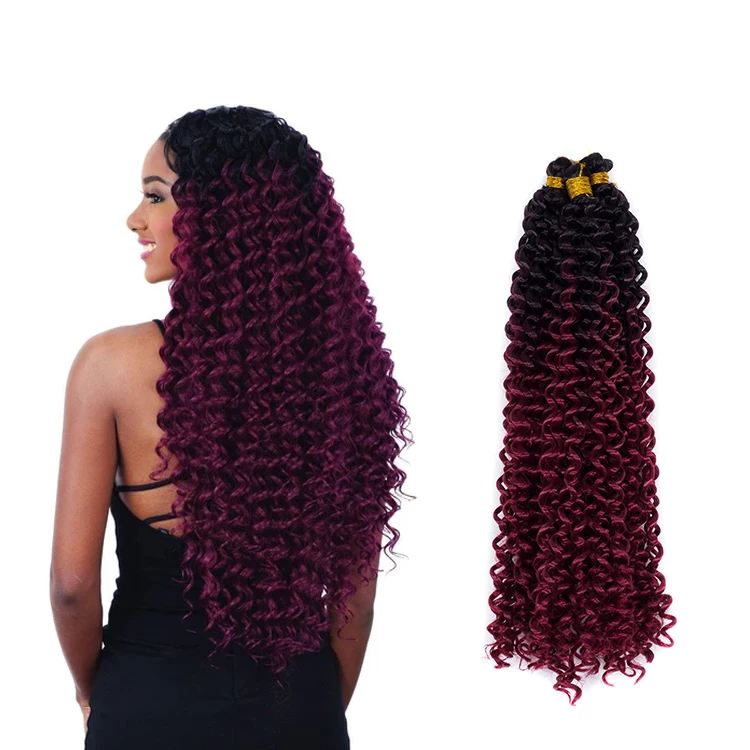 14'' Water Wave Synthetic Crochet Braids Hair Water Wavy Soft Ombre ...