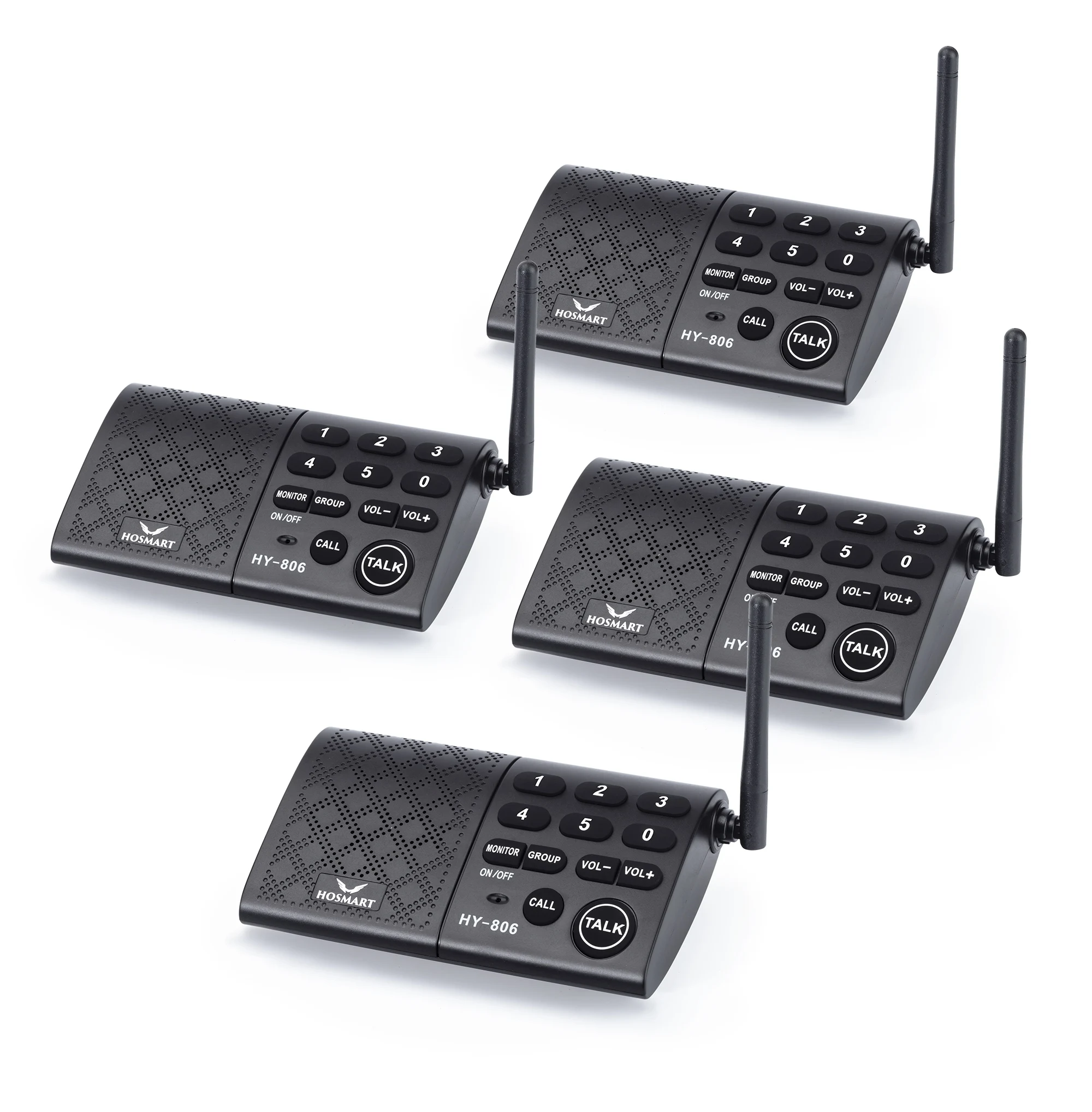 Portable Wireless Intercom System Hosmart 1500ft Long Range,6 Channel ...