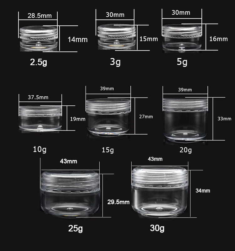 High Quality PS Plastic Jars for Cosmetic Storage