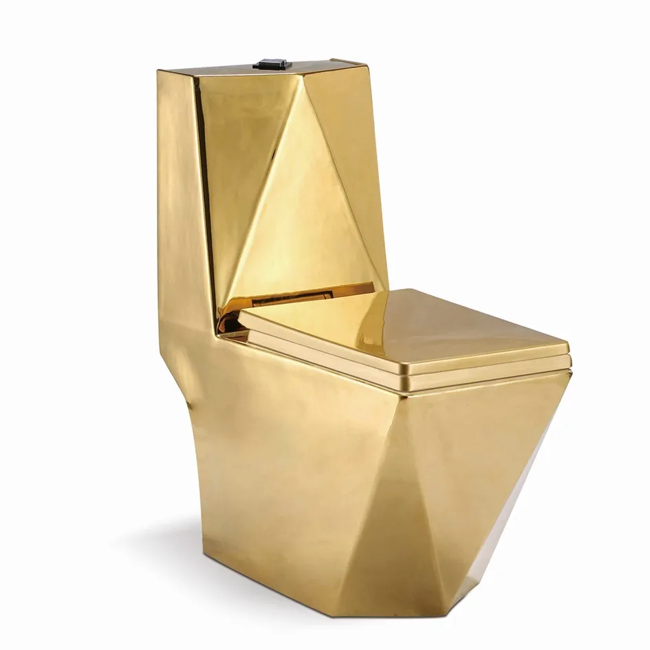 G975 Sanitary Ware Luxury Golden Color Dubai One Piece Back To Wall ...