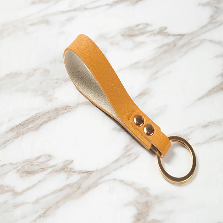 Classic Custom Keychain Car Key Holder Ring Type Metal Leather Keychain ...