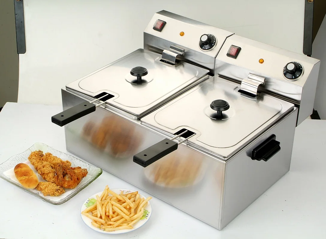 2022 New Commercial Fryers 8lx8l Large Capacity Chicken Frying Machine ...