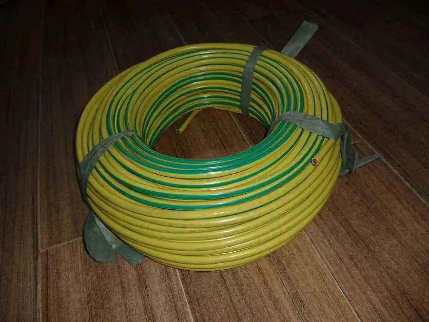 150Mm Flexibele Koperen Pvc Bedekt Aarde Aarding Draad Kabel Groen/Geel ...