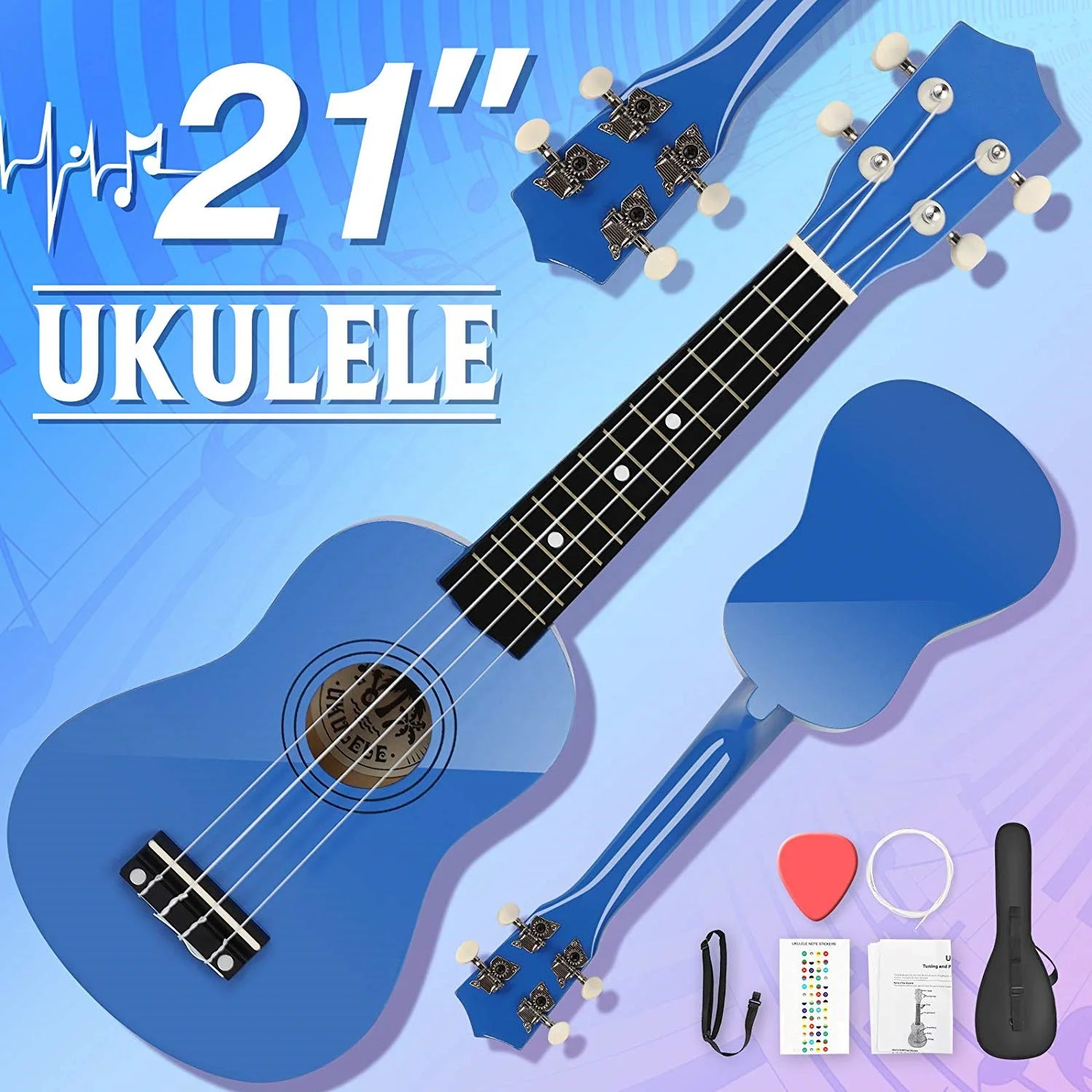 Wholesale Various Colors 21inch Ukulele Soprano Musical Instrument Kid ...