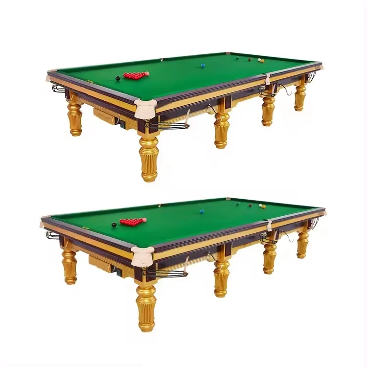 International Standard Solid Wood With Slate 12 Ft Billiard Snooker ...