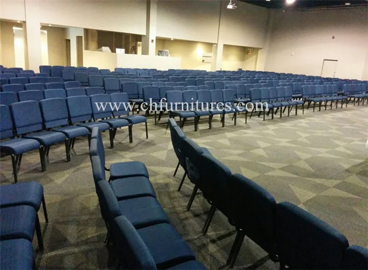 Durable Interlocking Stackable Auditorium Chairs for Church