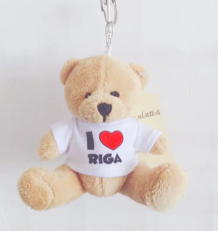 Personalized Key Chain with Plush Bear - Cute & Eco-friendly