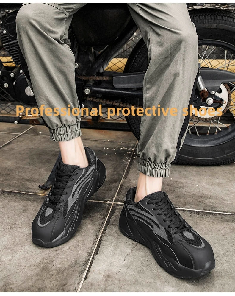 Unisex Lightweight Kevlar Safety Shoes With Rubber Mesh Fabric Insoles ...