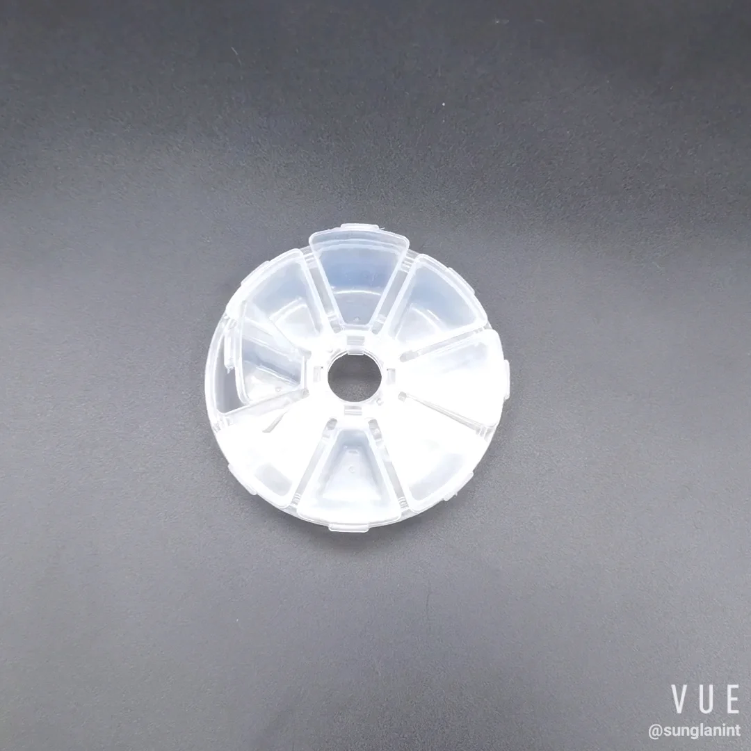 8 Compartments Container Storage Box Plastic,Clear Round Ufo Plastic ...