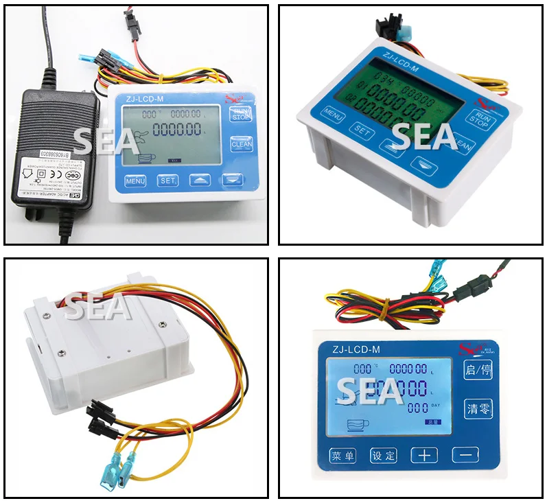 SEA LCD-M Digital Display Water Meter with Power Adapter