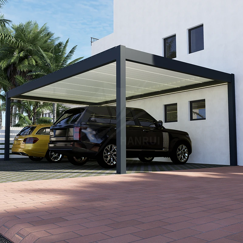 Carport Canopy Opening Aluminum Louvers Roof System Pergola Motorized ...
