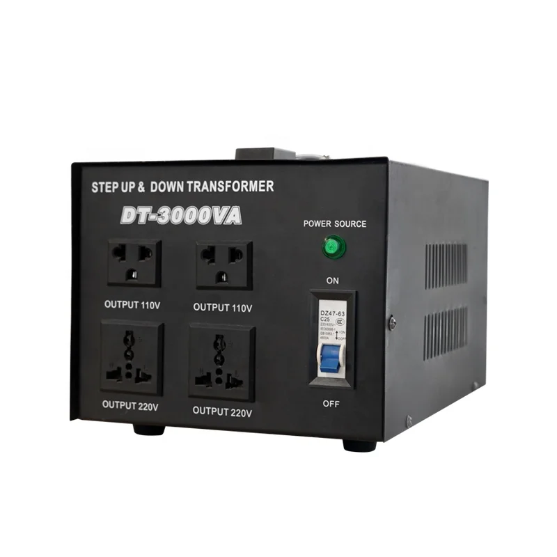 Dt-3000va Step Up/down Transformer/voltage Converter Ac Electric Power ...
