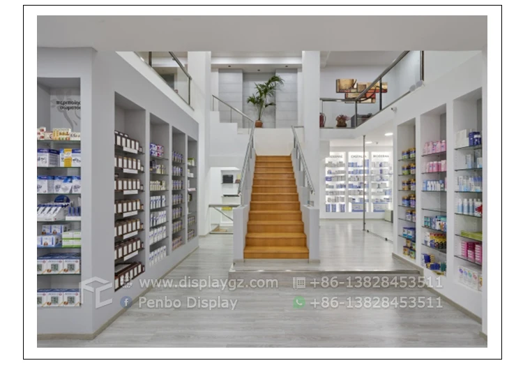 Modern Medical Store Display Counter Design Health Care Store Furniture ...