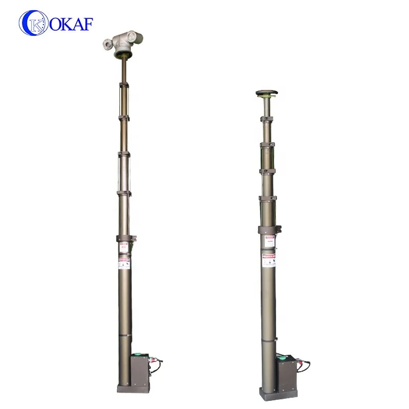 Video Surveillance Telescopic Mast - Mobile CCTV Tower