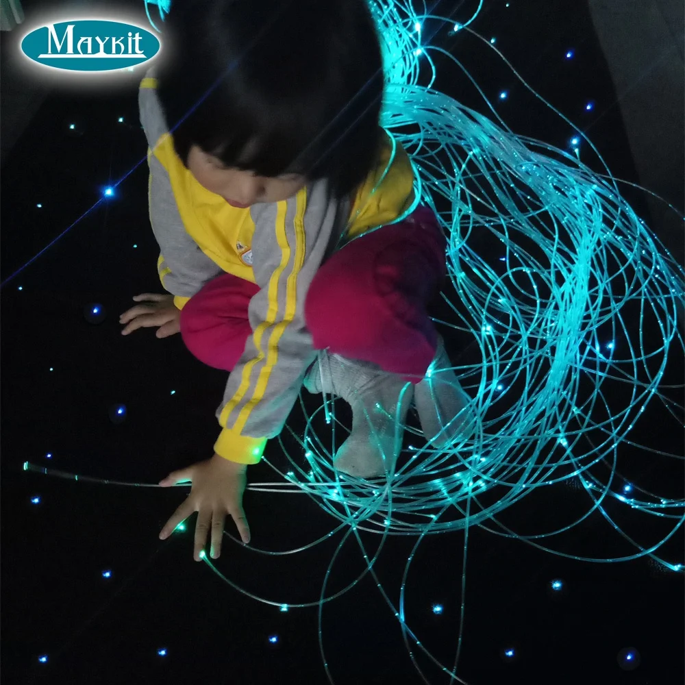 Rechargeable Motion Sensing Fiber Optic Star Carpet for Sensory Room
